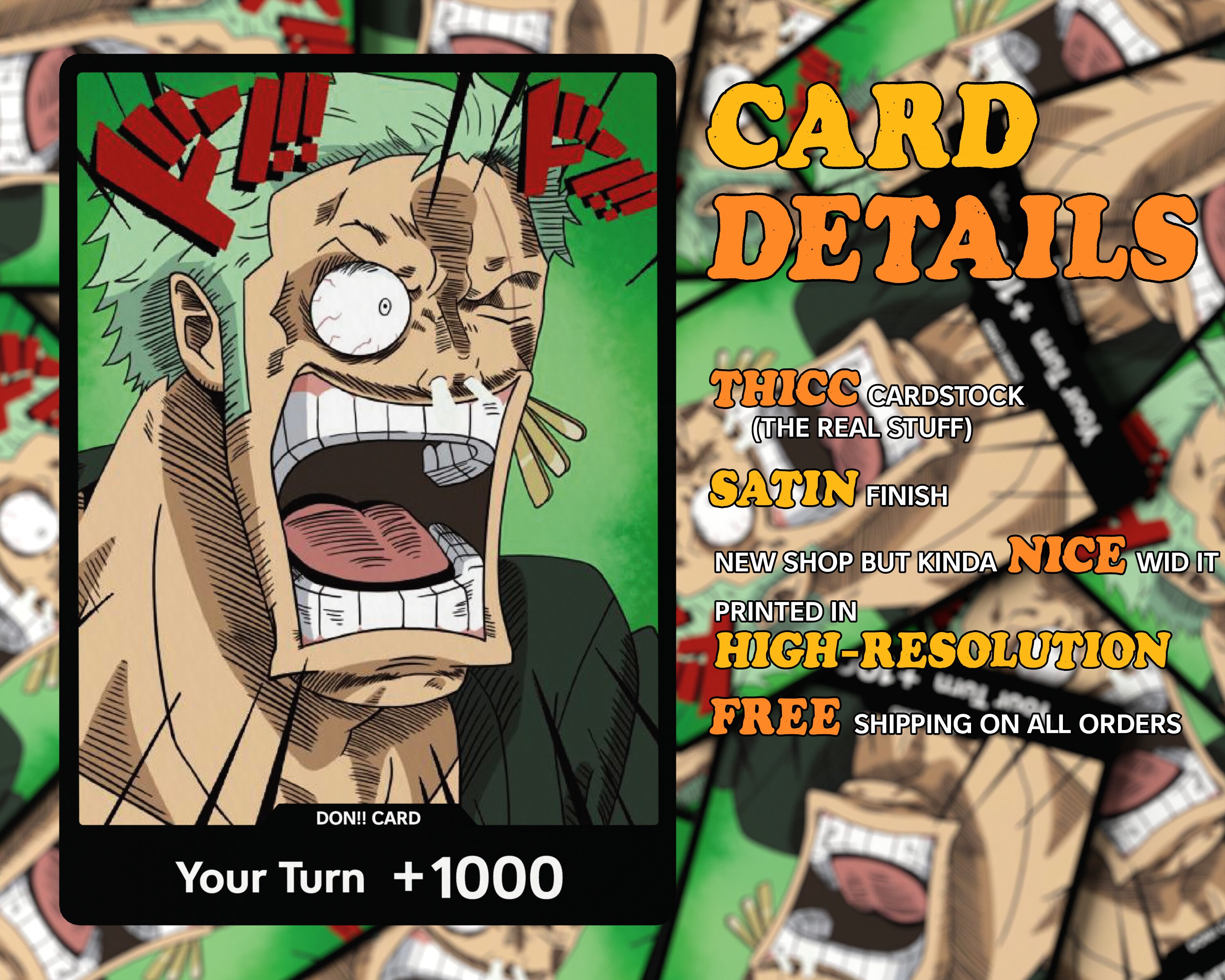 Roronoa Zoro One Piece TCG Don Card Custom Alternate Art One - Etsy