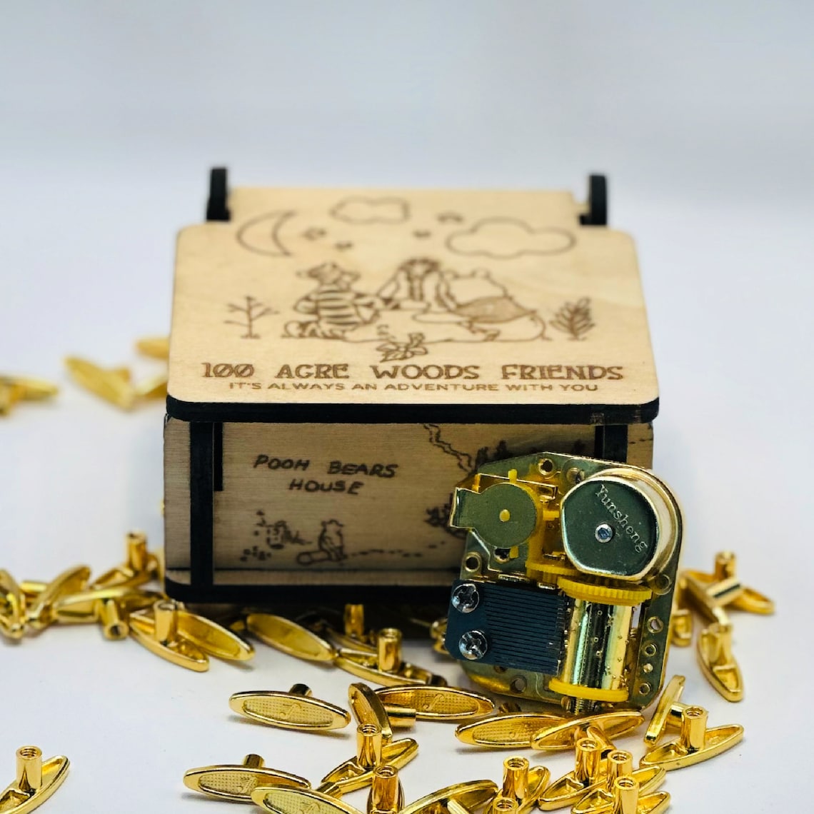 18 Note Musical Mechanism, Gold Music Box Mechanism, DIY Gift, Great ...