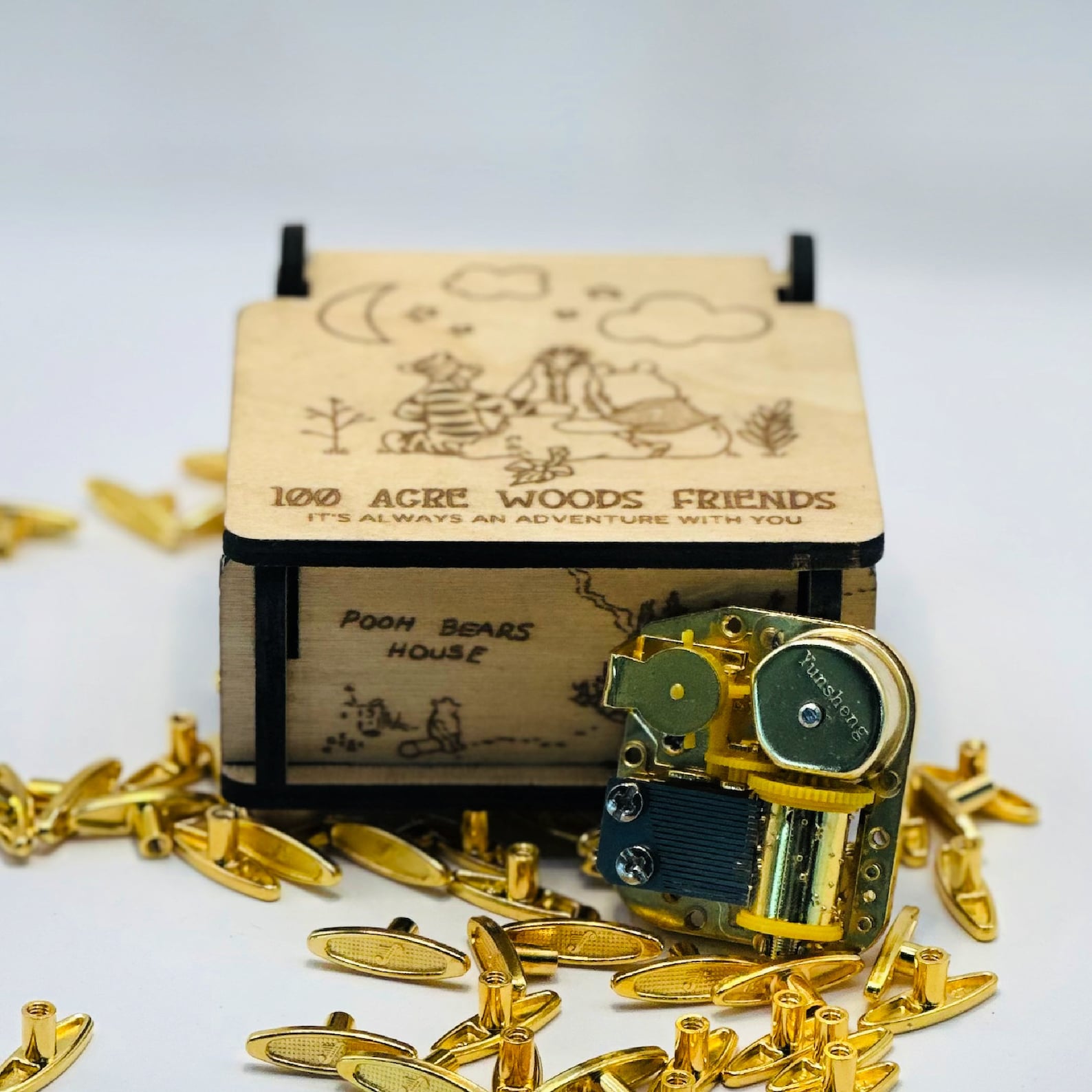 18 Note Musical Mechanism, Gold Music Box Mechanism, DIY Gift, Great ...