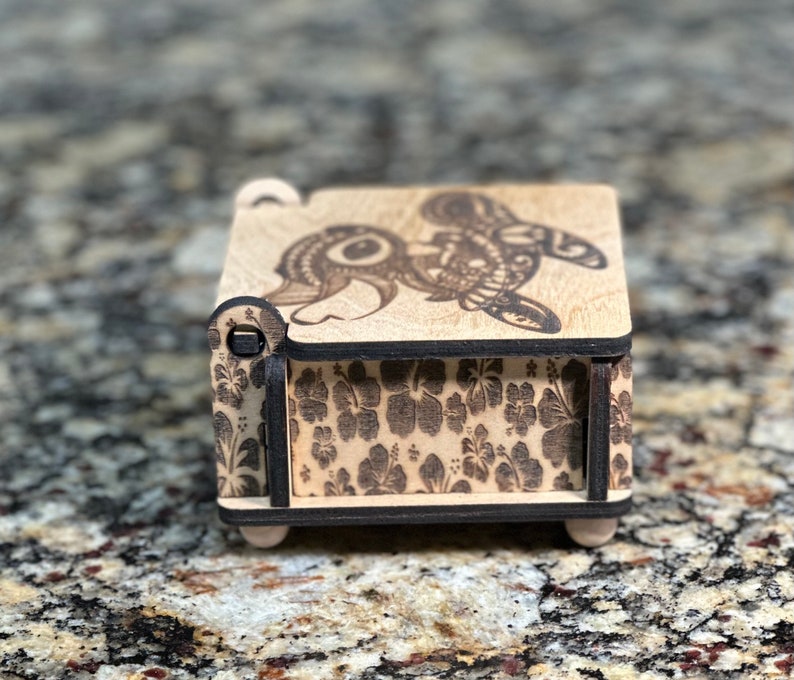 Stitch Riding A Sea Turtle Mandala Wooden Engraved Music Box - Etsy