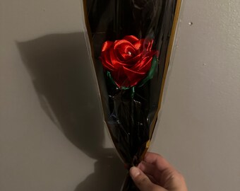 Ramo Buchon, Pink Eternal Rose Bouquet, Handmade Fake Flowers Bouquet, Ever Lasting Flower ...