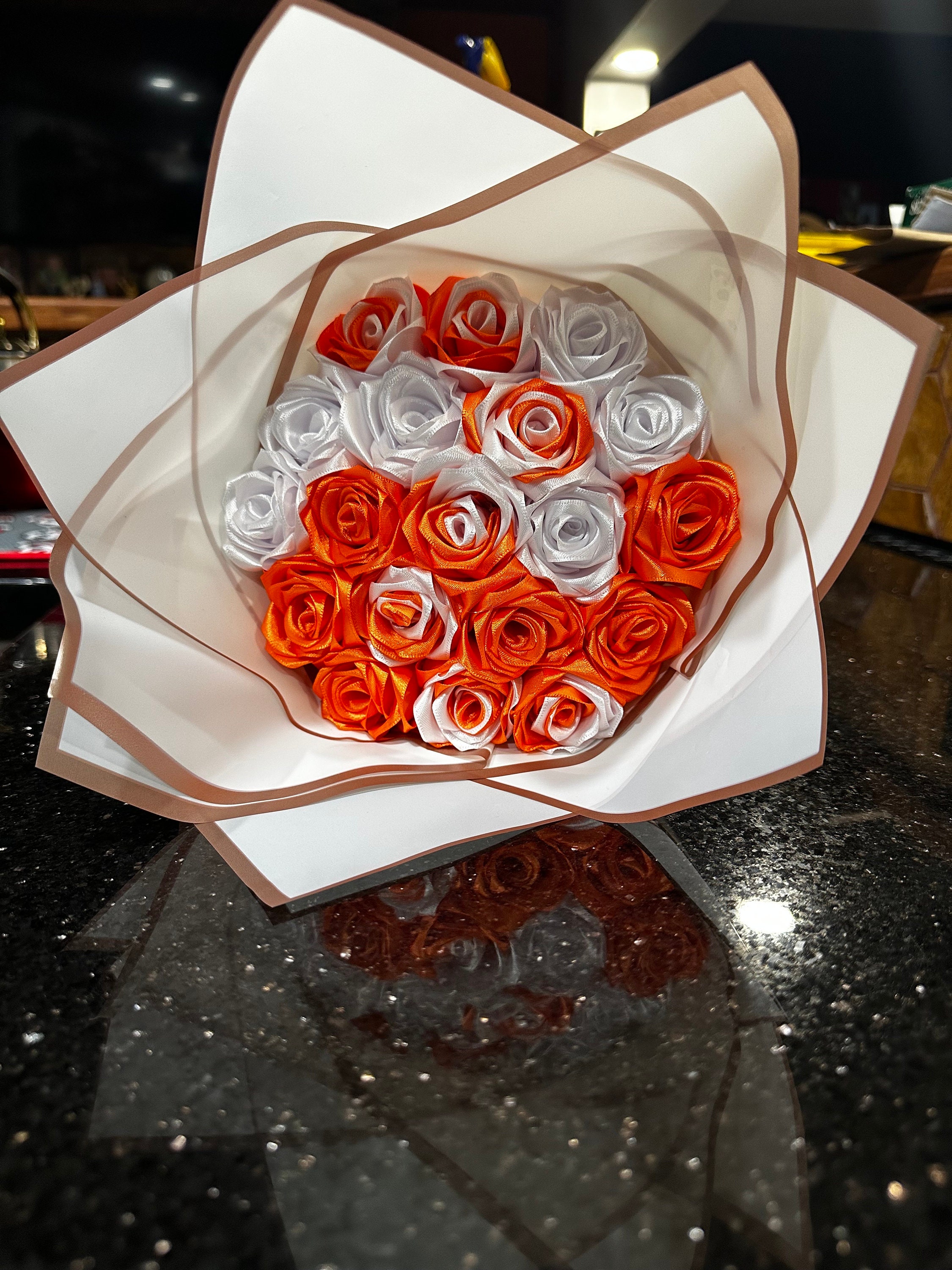 Eternal Rose Bouquet, Handmade Fake Flowers - Etsy