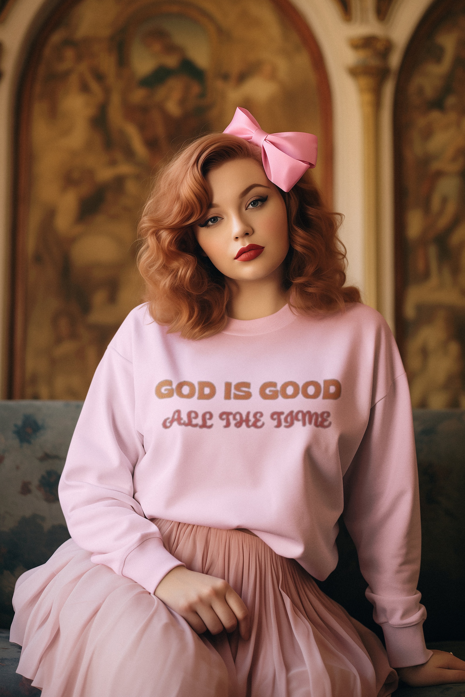 Faithful Fashion: 'god is Good' Embroidered Sweatshirt Wear Your Belief ...