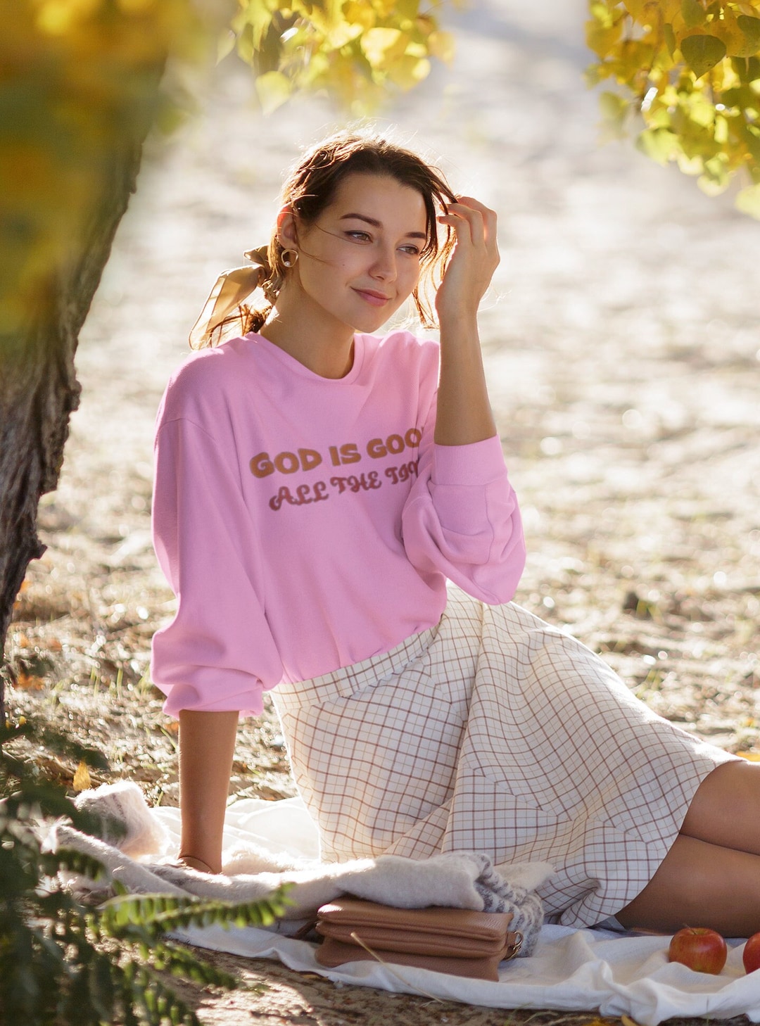 Faithful Fashion: 'god is Good' Embroidered Sweatshirt - Wear Your ...