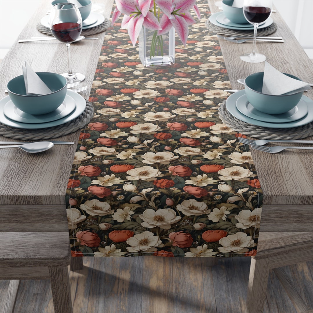 Wildflower Bliss: Nature-inspired Table Runner for Rustic Charm - Etsy