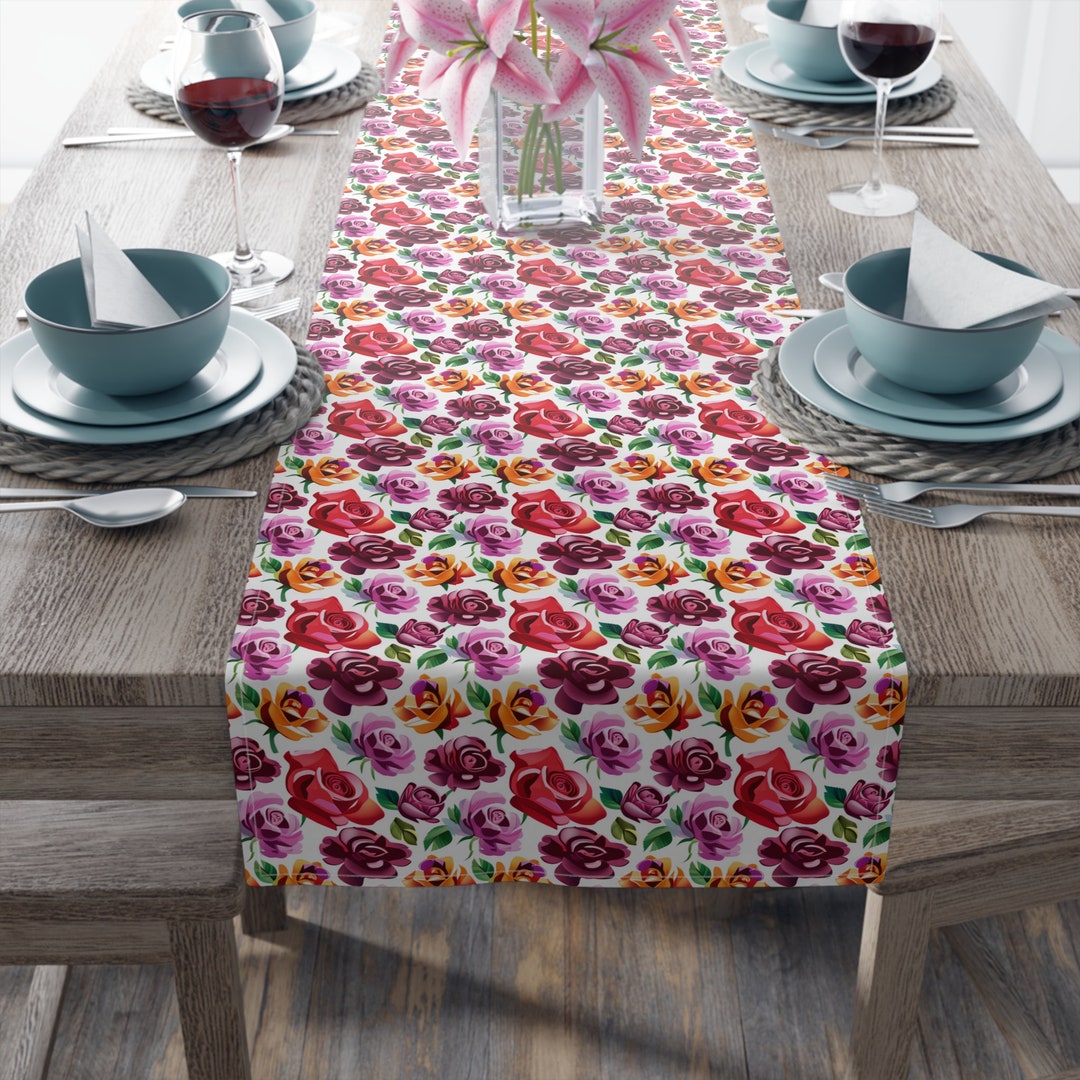 Rustic Charm: Wildflower Table Runner - Handmade With Love - Etsy
