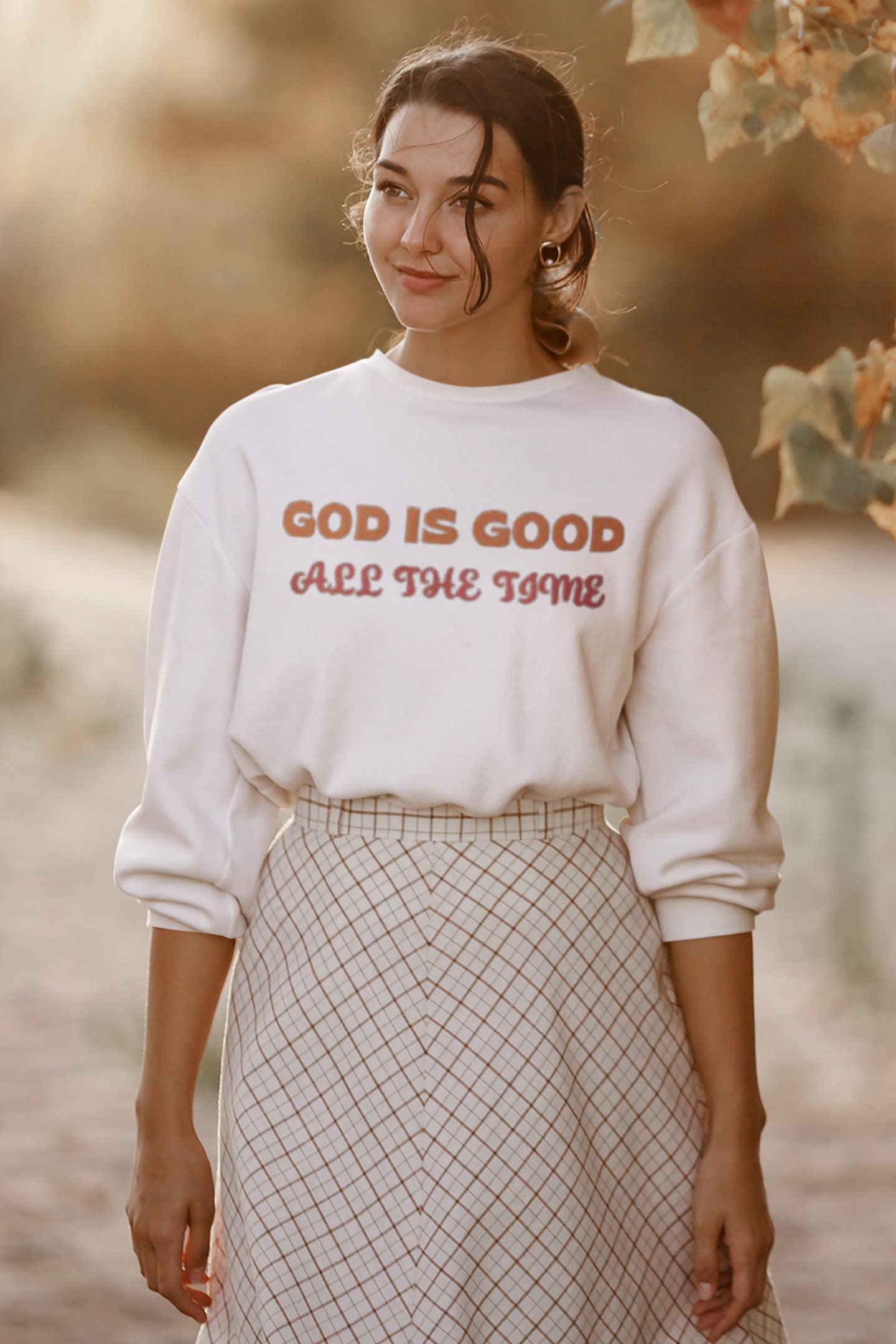 Faithful Fashion: 'god is Good' Embroidered Sweatshirt Wear Your Belief ...