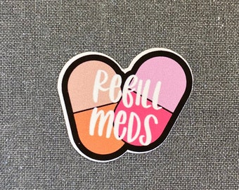 Order Meds Planner Sticker Pastel Colours Order Medication Reminder ...