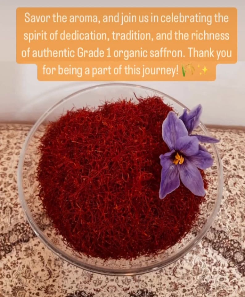 Grade 1 Saffron -organic Saffron 100% Pure Certified- Packaged in a ...