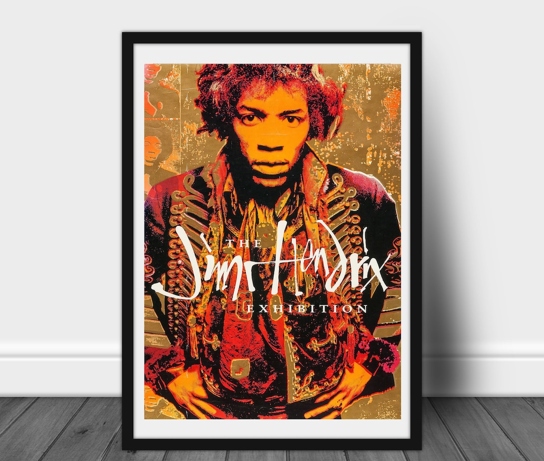 Jimi Hendrix Retro Star Exhibition Colored Music Poster, Vintage Wall ...