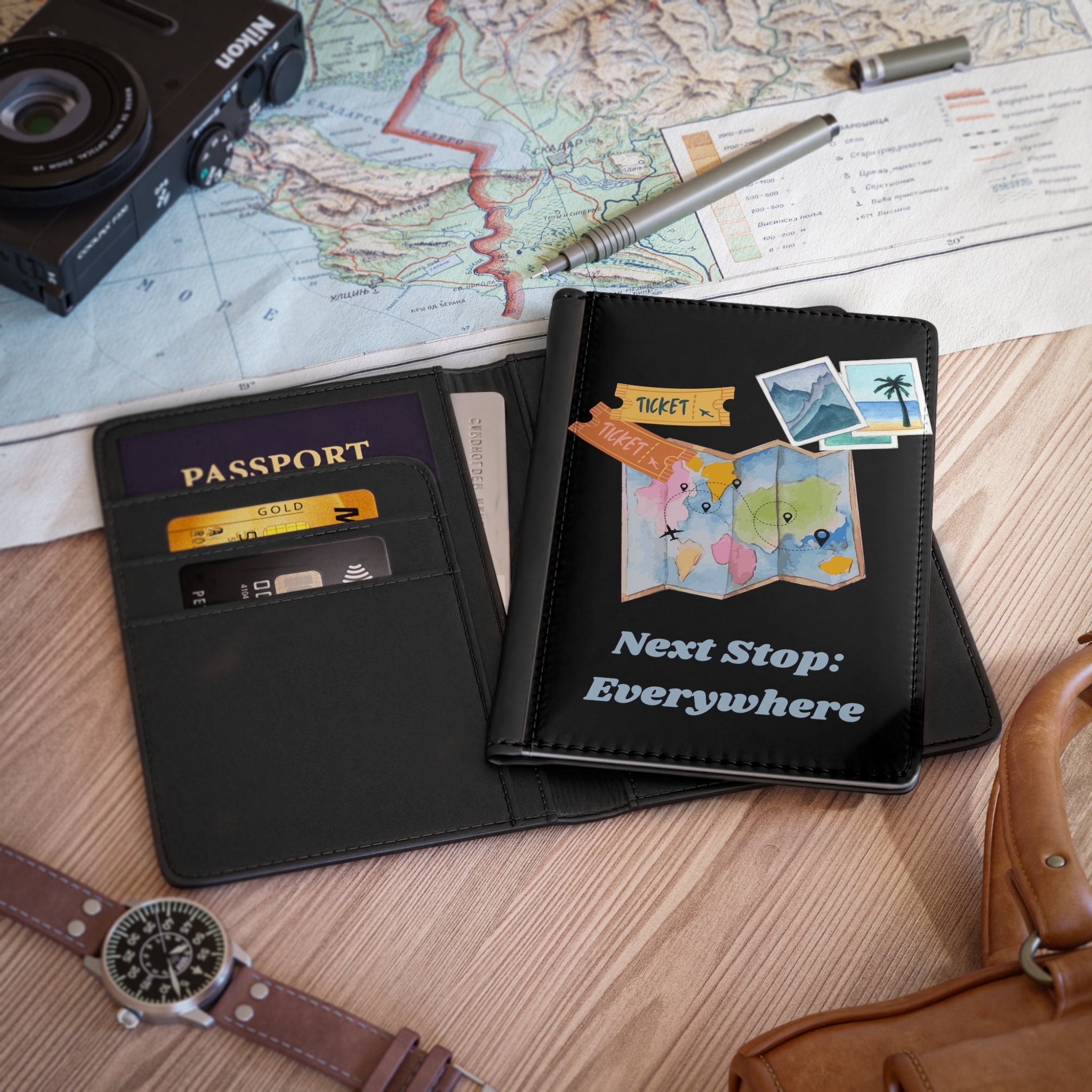 Passport Cover, Next Stop Everywhere Passport Cover, Cute Travel ...