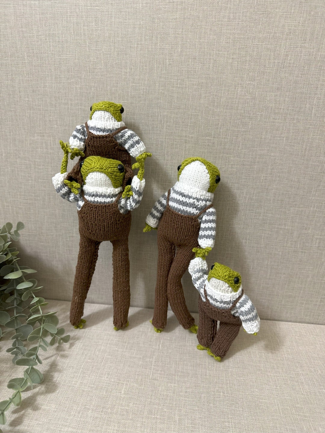 Froggie Frog Crochet,green Frog Knitted,frog Family,cute Toy Frog ...