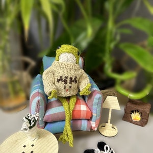 Cute Green Frog With Sweater,froggie Frog Crochet,amigurumi Frog ...