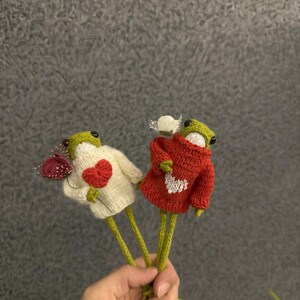 Froggie Frog Crochet,green Frog Knitted,froggie's Sweater,cute Toy Frog ...