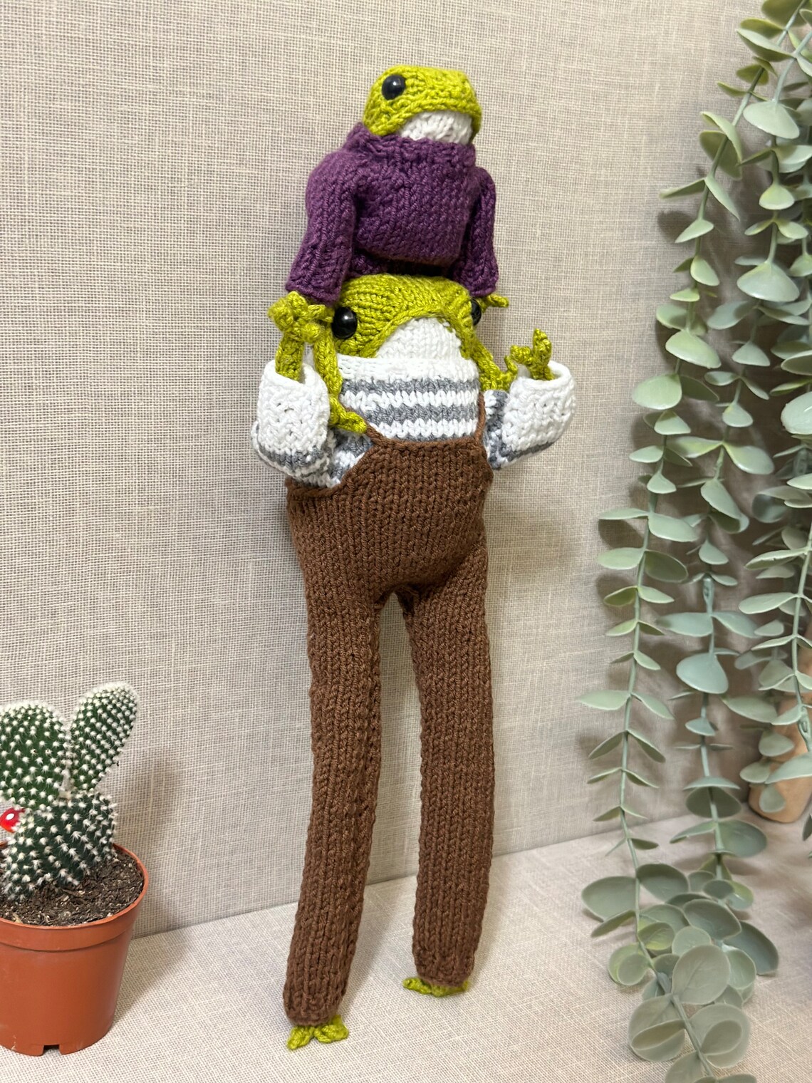 Froggie Frog Crochet,green Frog Knitted,froggie's Sweater,cute Frog ...