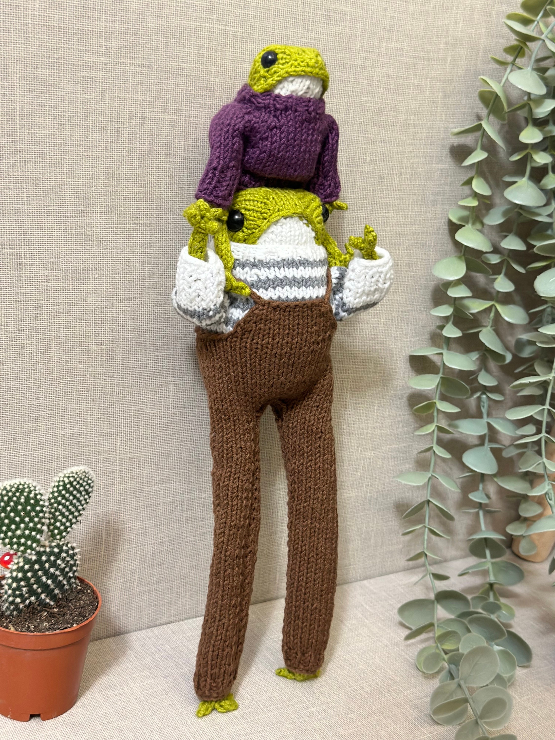 Froggie Frog Crochet,green Frog Knitted,froggie's Sweater,cute Frog ...