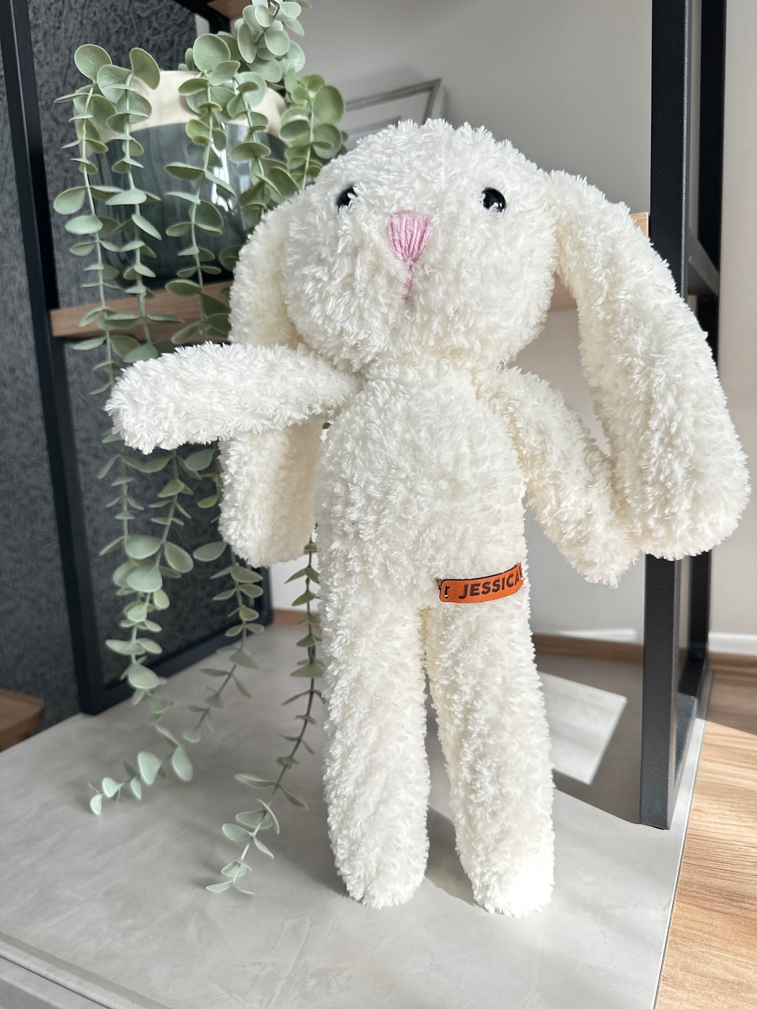 Conejito de crochet personalizado: conejo de peluche de algodón ...