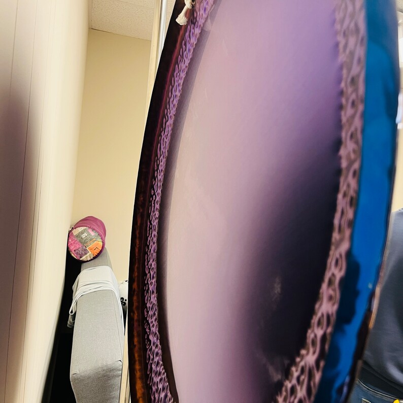 Indigo Gradient Plating Color 3D Kaleidoscope Large Nichrome Gong, 80cm ...