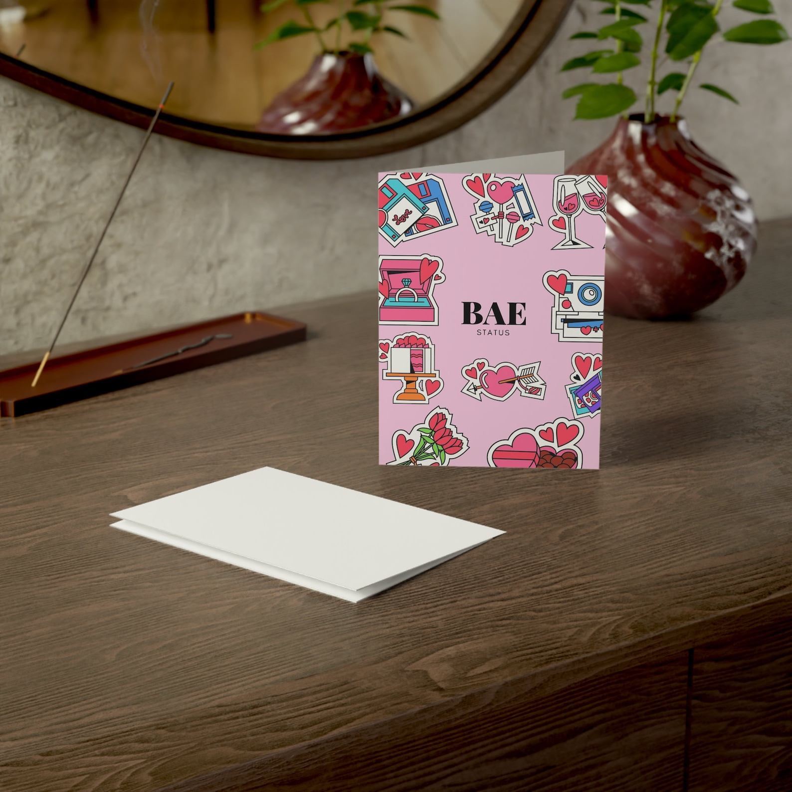 Romantic 'bae Status' Card (10 & 30pcs) | Just Because Card, Fun Card ...
