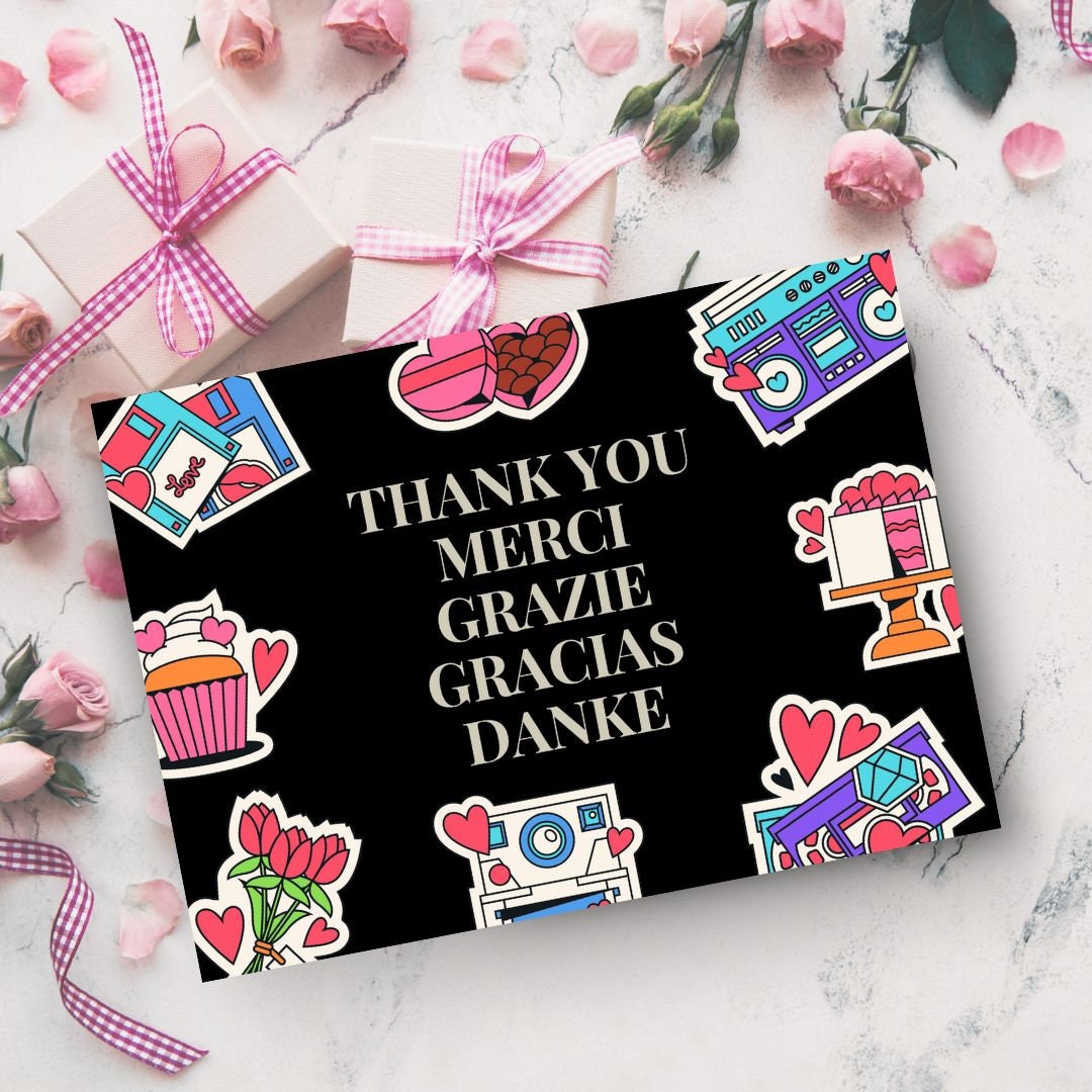 Thank You Merci Grazie Gracias Danke Postcard Bundles (envelopes ...