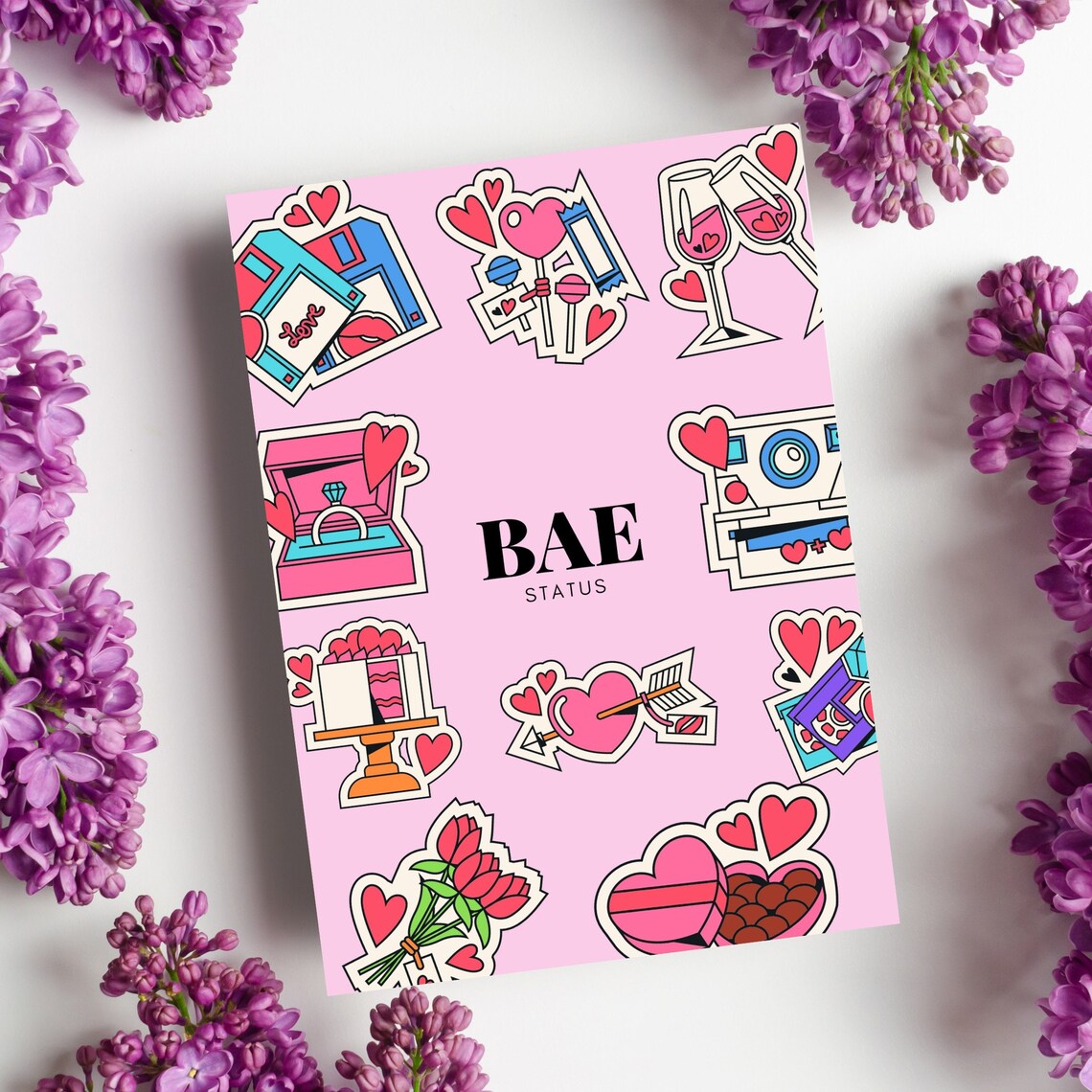 Romantic 'bae Status' Card (10 & 30pcs) | Just Because Card, Fun Card ...