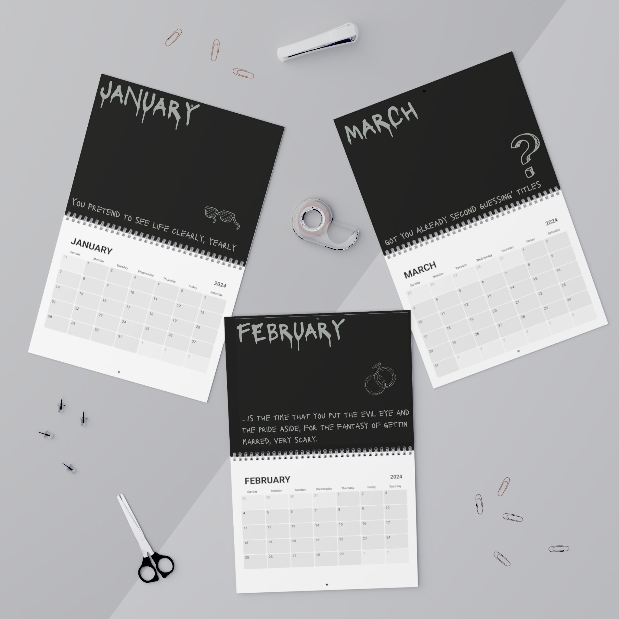 Ovo Drake Calendar (2024)-For All The Dogs sold by Helmeted Wedding ...