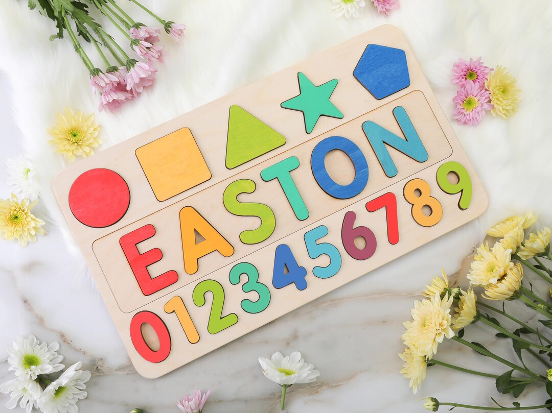 Personalized Toy Gifts, Puzzle Piece Names, Custom Wooden Name Puzzle ...