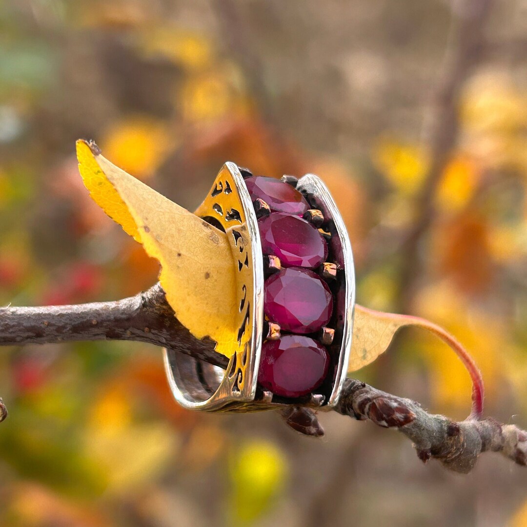 Ruby Ring, Solid Sterling Silver, Ruby Engagement Ring, Stunning 925 ...