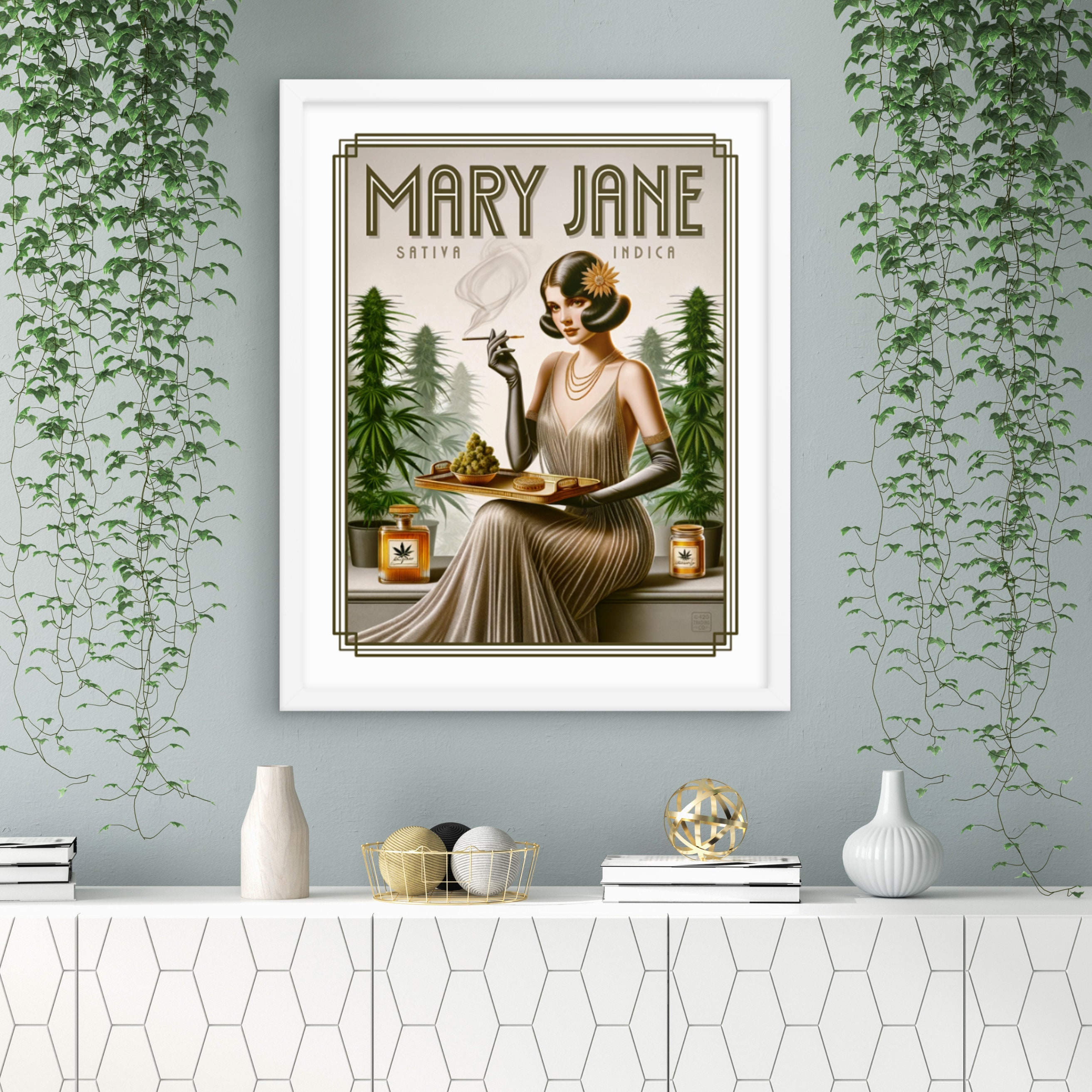 Weed Art Print, Mary Jane Wall Art, 420 Poster, Elevate Your Space With ...