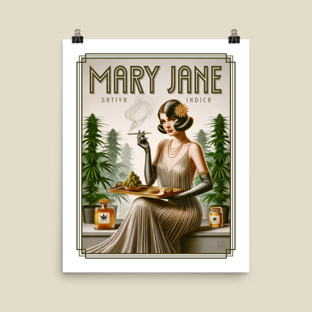 Weed Art Print, Mary Jane Wall Art, 420 Poster, Elevate Your Space With the Mary Jane Cannabis ...