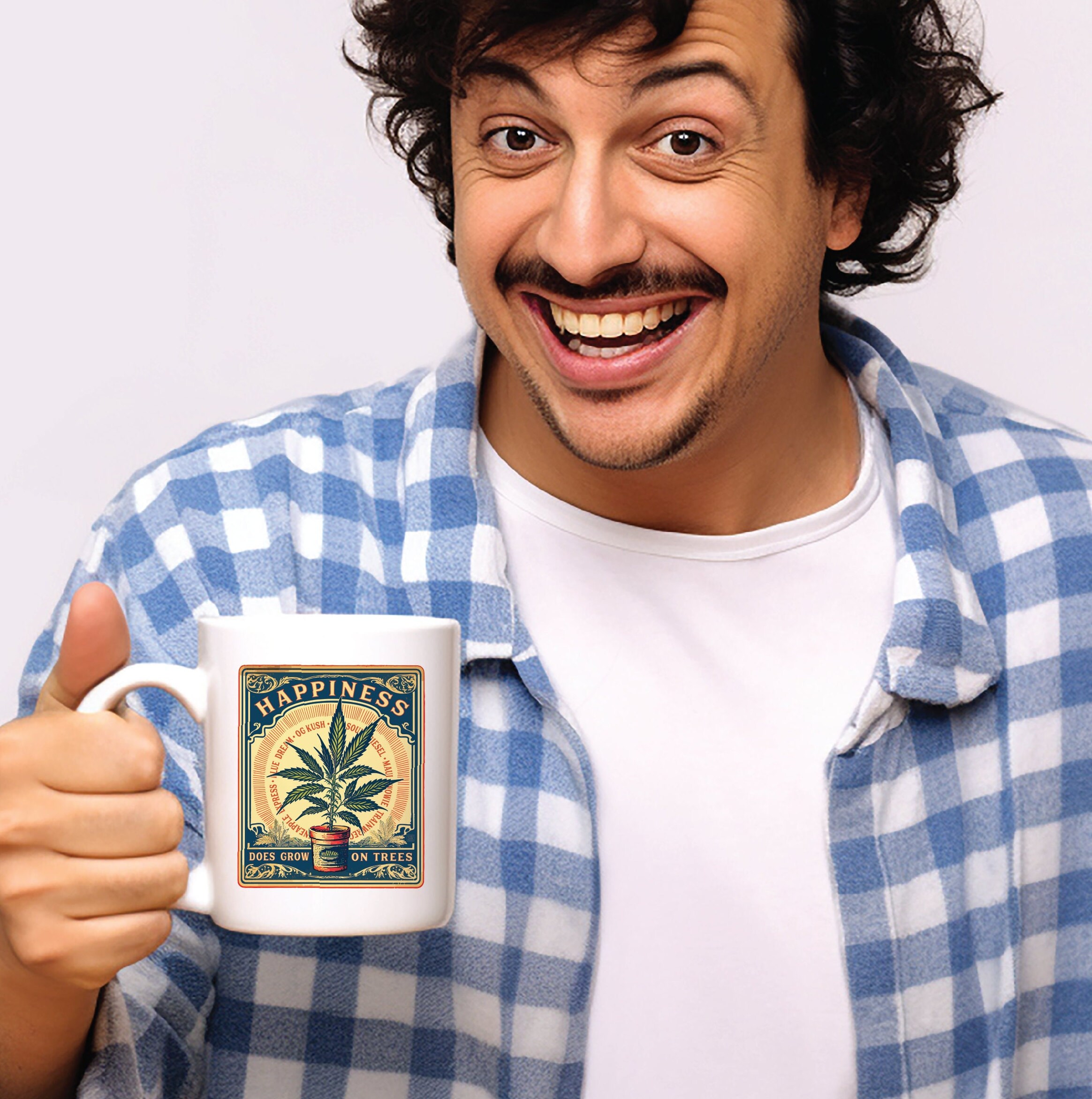 Weed Mug, Happiness Retro Coffee Cup, 420 Gift, a Vintage Style Coffee ...