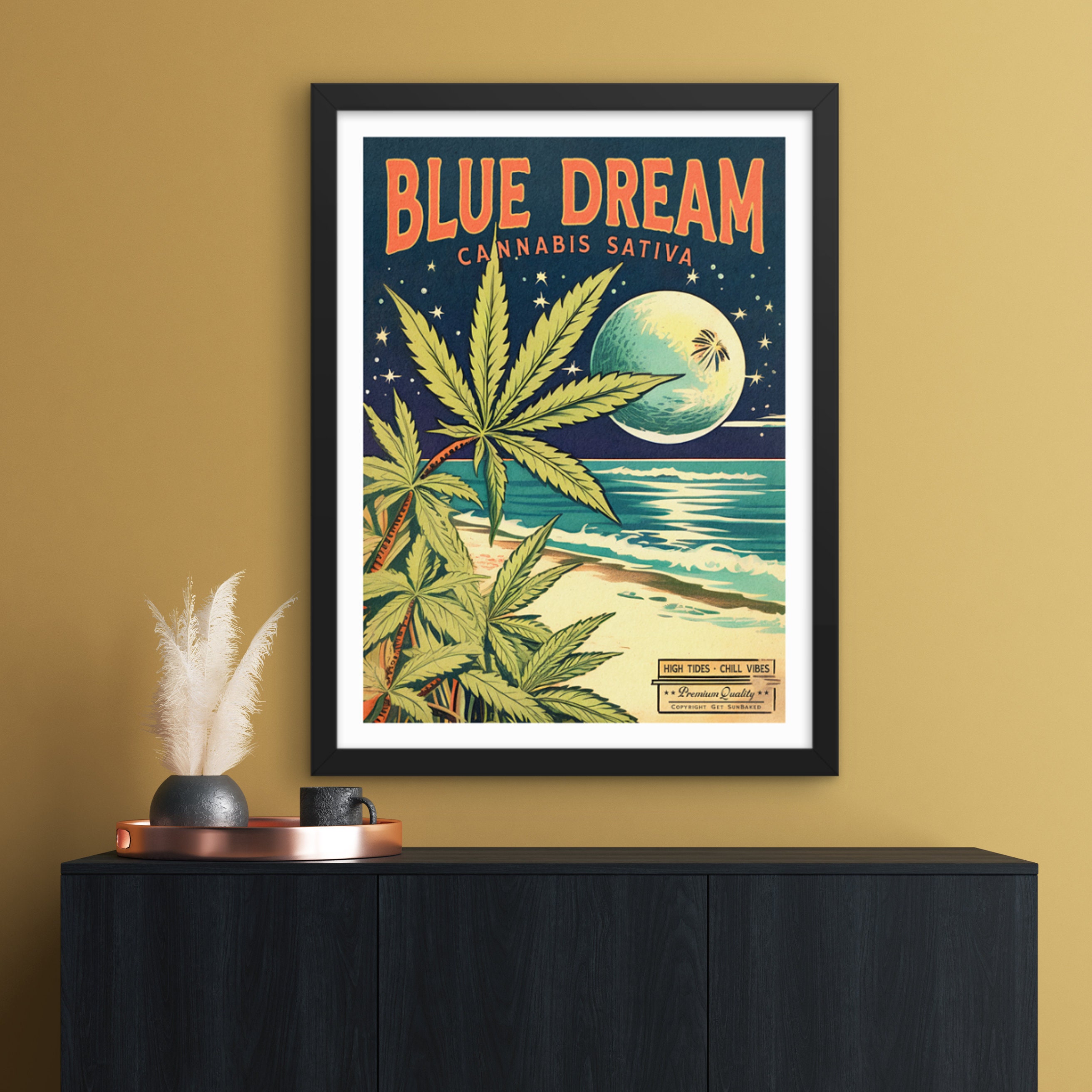 Weed Poster, Blue Dream Wall Art, Stoner Gift, Elevate Your Space With ...