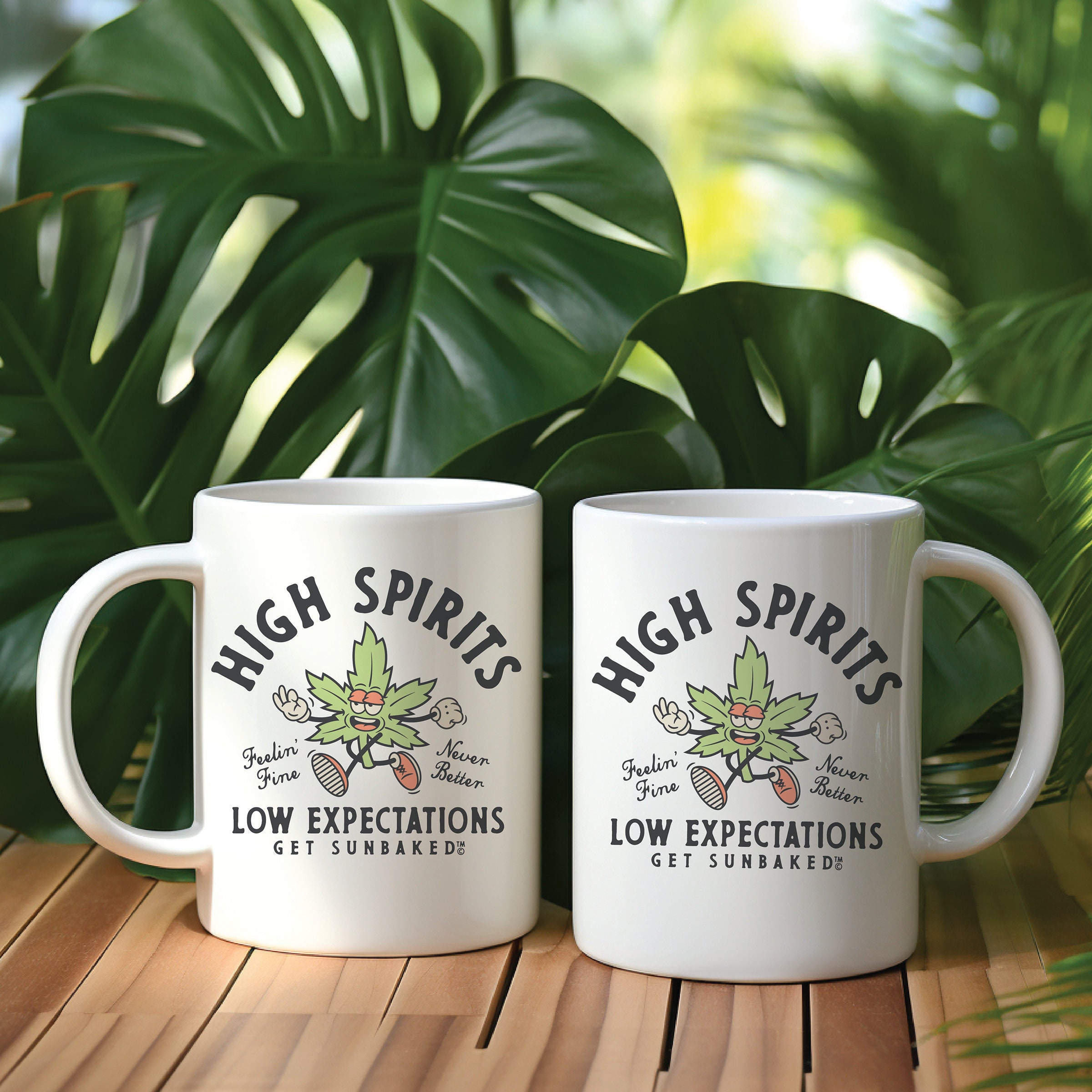 Funny Weed Coffee Mug High Spirits Low Expectations Cup 420 - Etsy