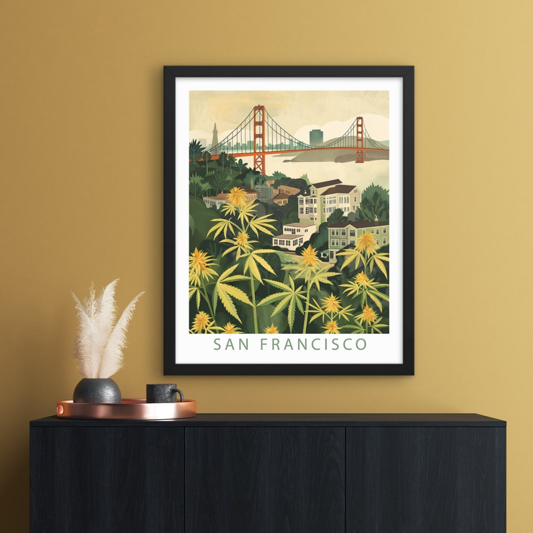 San Francisco Weed Art Print, 420 Wall Art, Elevate Your Space With the ...