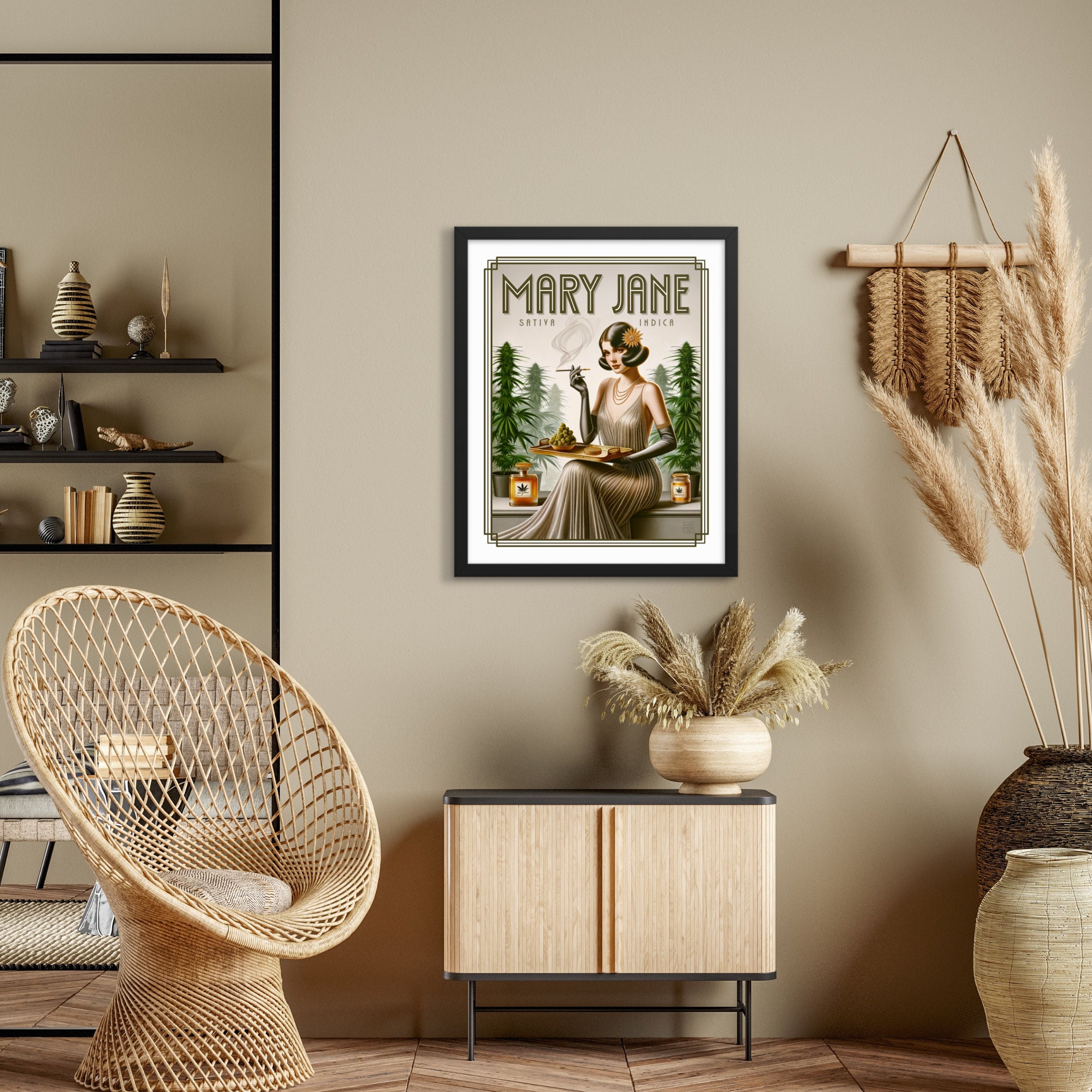 Weed Art Print, Mary Jane Wall Art, 420 Poster, Elevate Your Space With the Mary Jane Cannabis ...