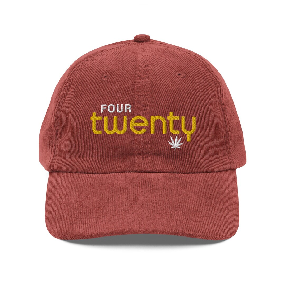 420 Stoner Hat Weed Corduroy Dad Hat Four Twenty Smoker - Etsy