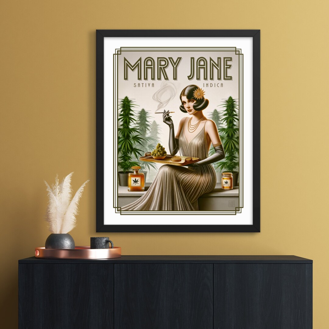 Weed Art Print, Mary Jane Wall Art, 420 Poster, Elevate Your Space With the Mary Jane Cannabis ...