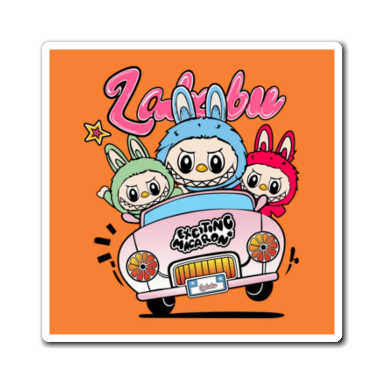 Labubu Car Magnets, Fun Refrigerator Decor, Gift for Kids, Whimsical ...