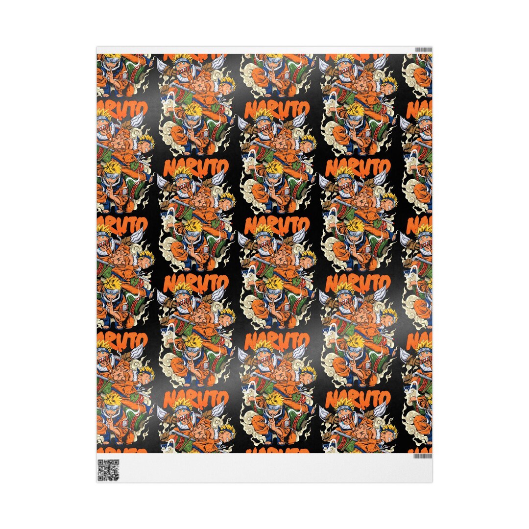 Naruto Wrapping Paper Set, Anime Gift Wrap, Naruto Design, Naruto Gift ...