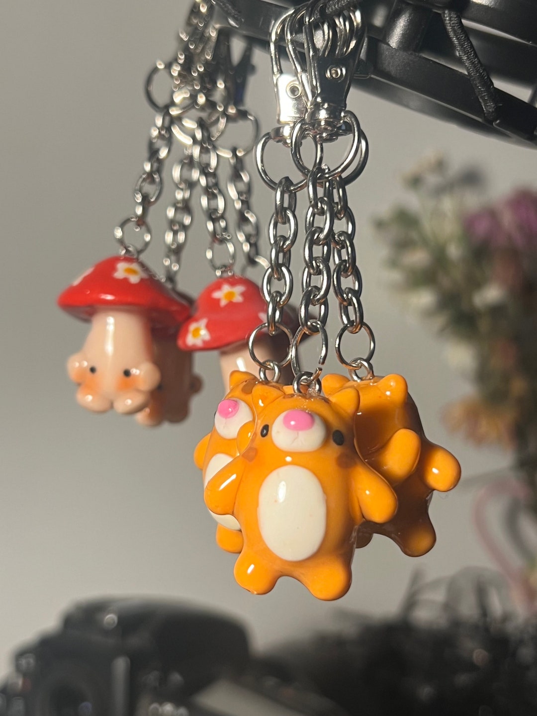Polymer Clay Chonky Cat Charm Keyring Gift - Etsy