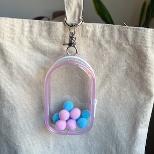 Mini Clear Bag Keychain | Clear Pouch Display Keychain - Etsy