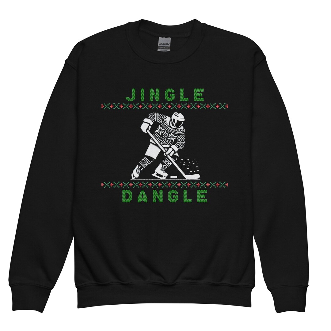 Youth Jingle Dangle Hockey Holiday Christmas Crewneck Sweatshirt - Etsy