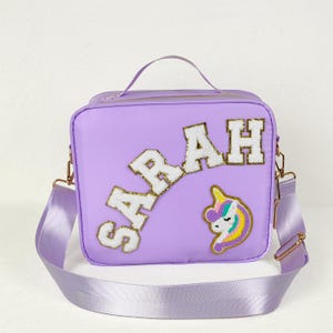 Personalized Lunch Box Bag Customizable Lunch Bag Nylon Chenille ...