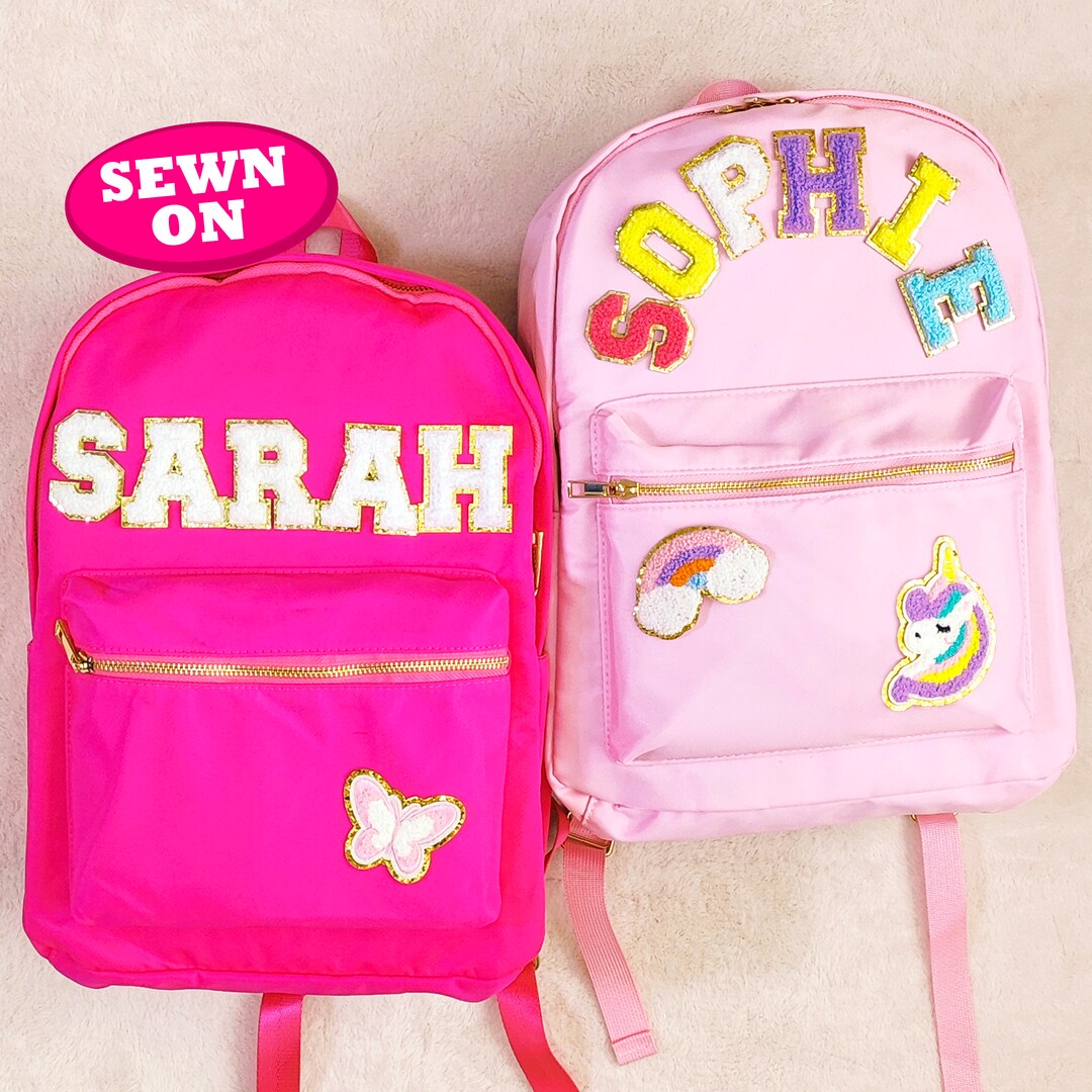 Personalized Backpack Customizable Backpack Nylon Chenille Patches Kid ...