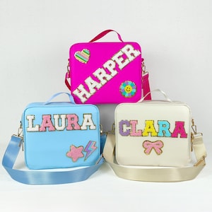 Personalized Lunch Box Bag Customizable Lunch Bag Nylon Chenille ...