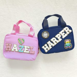 Personalized Lunch Bag Customizable Lunch Box Bag Nylon Chenille ...
