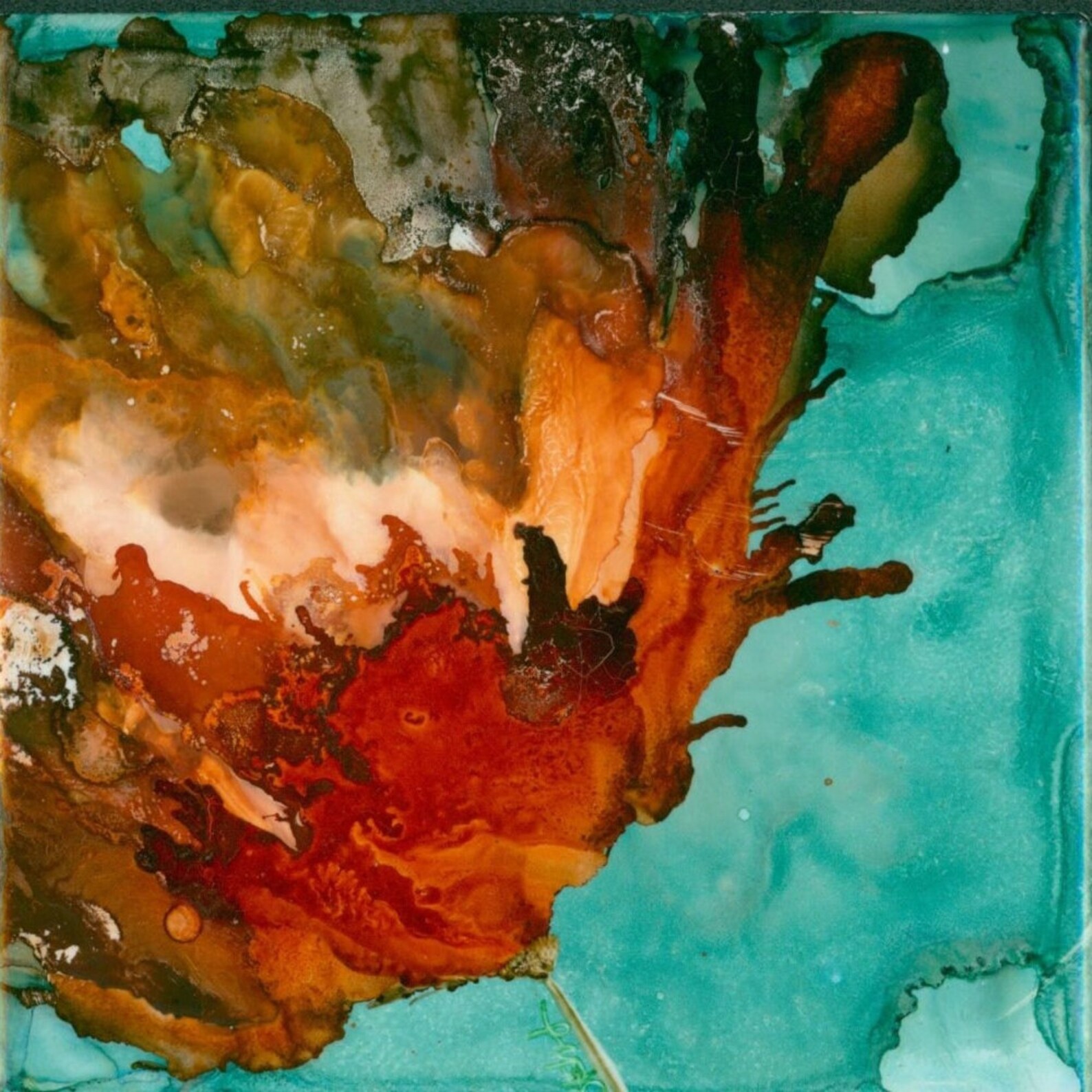 Hand Painted Alcohol Ink on Tile - Etsy