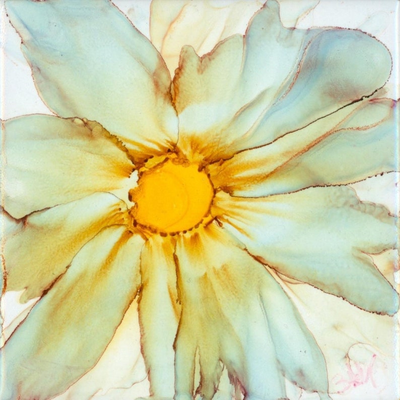 Hand Painted Alcohol Ink on Tile - Etsy