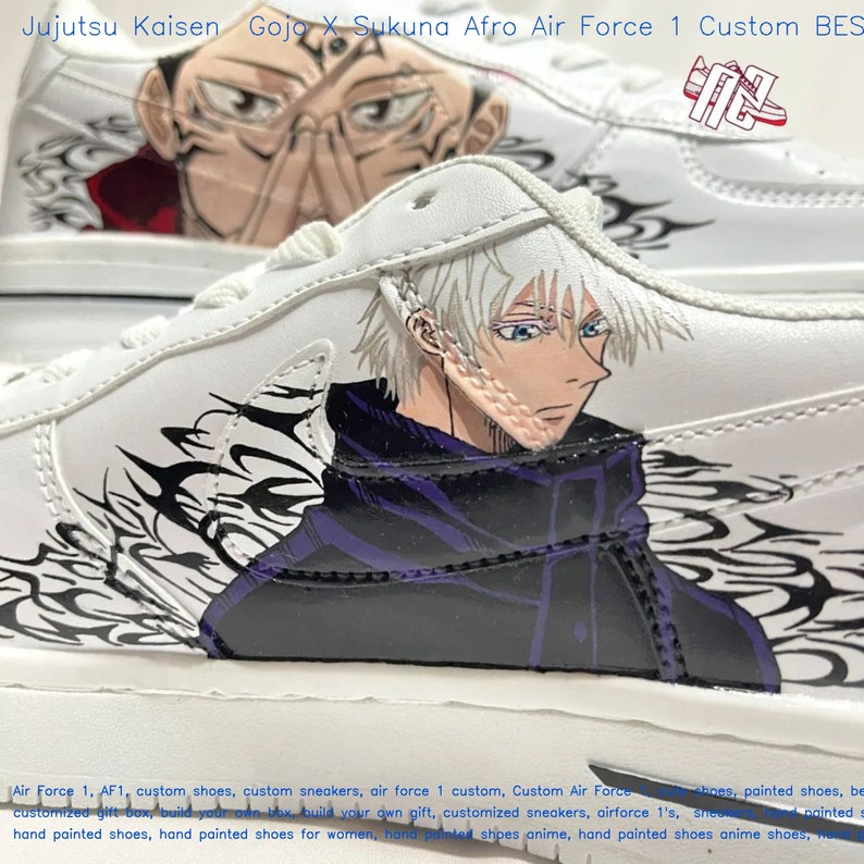 Jujutsu Kaisen Gojo X Sukuna Afro Air Force 1 Custom Best Selling ...