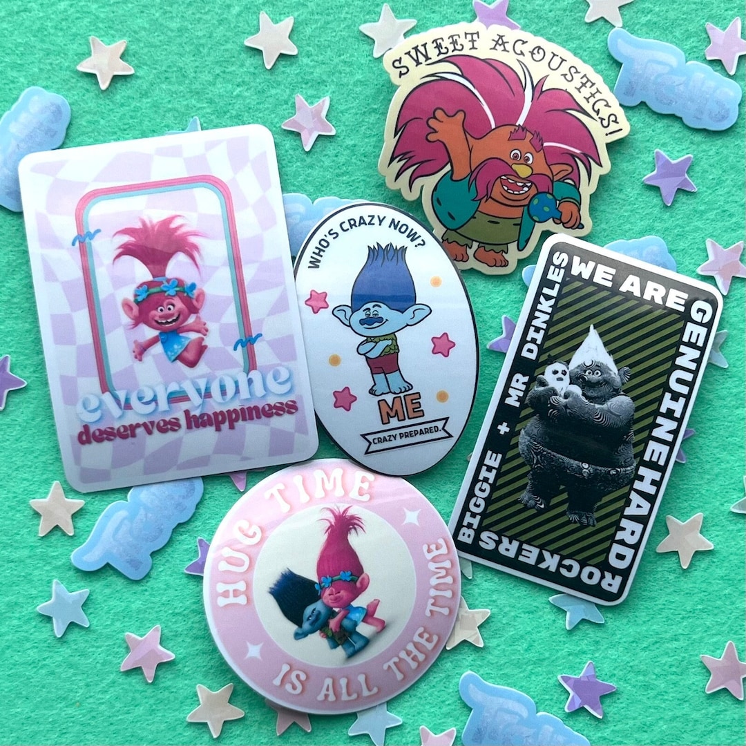 Trolls Stickers V2 - Etsy